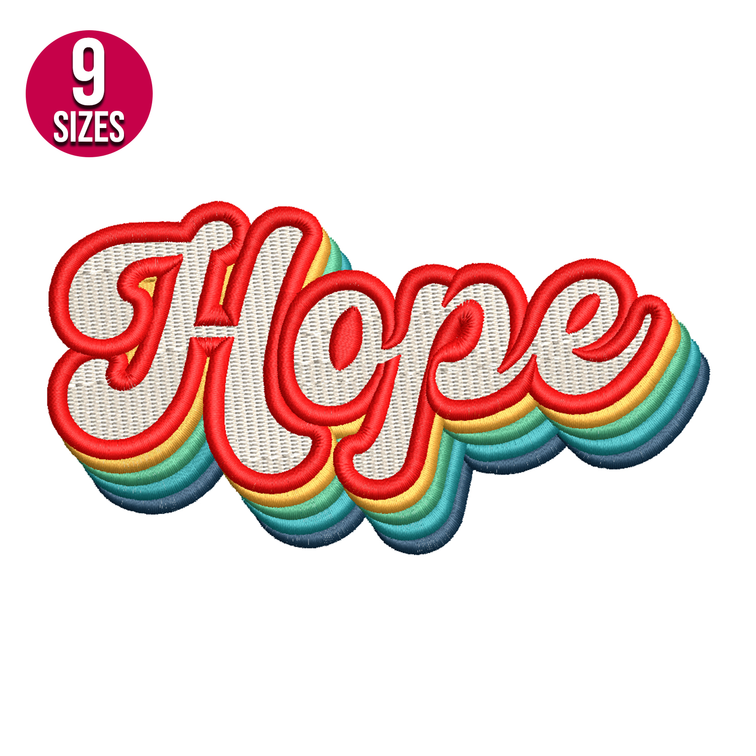 Hope retro embroidery design, Machine embroidery pattern, In - Inspire ...