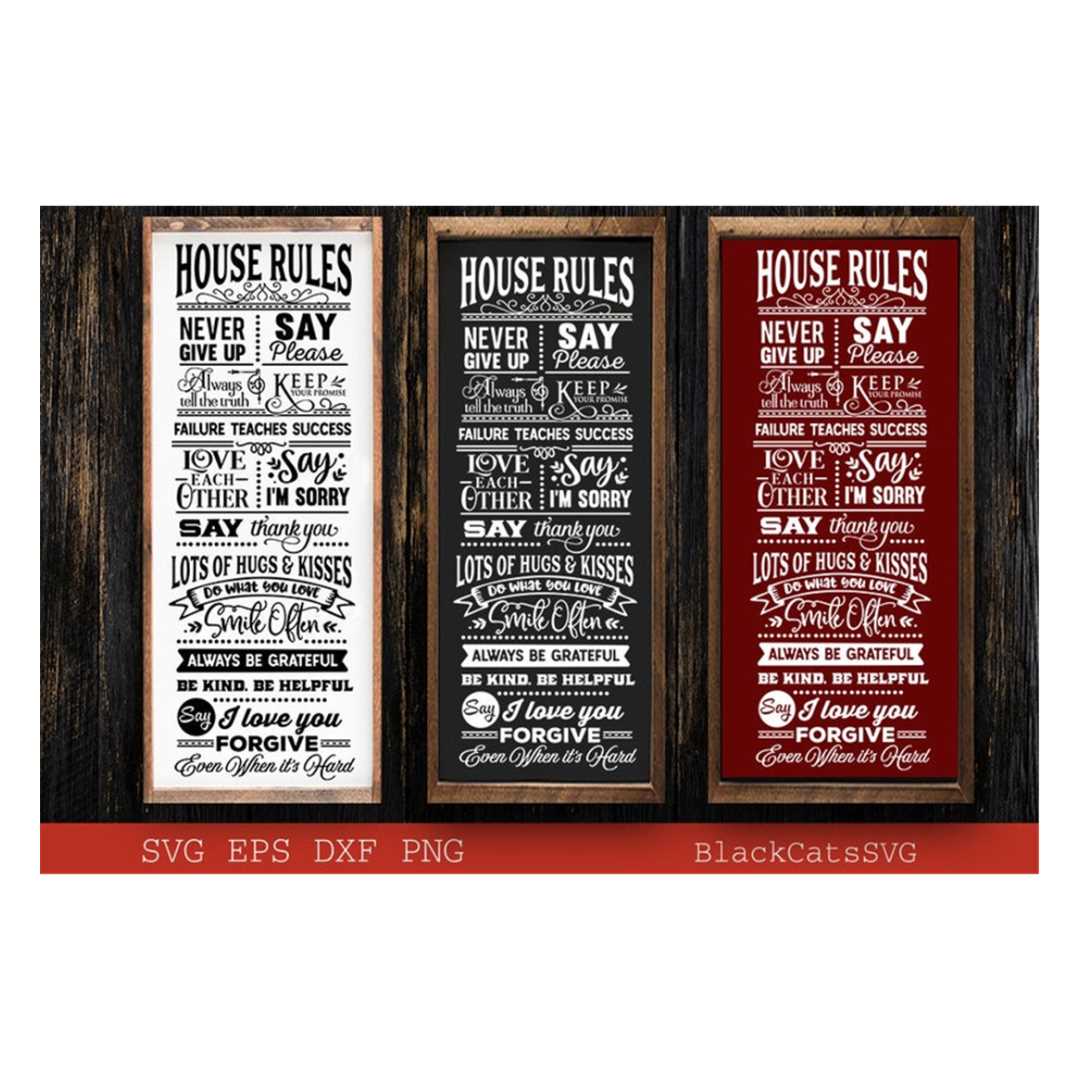 Long house Rules SVG, House rules poster svg, Welcome to our | Inspire ...