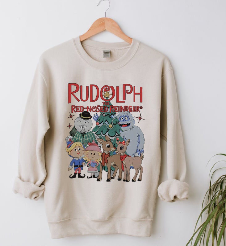 Rudolph Christmas Sweatshirt, Rudolph The Red Nosed Reindeer - Inspire ...