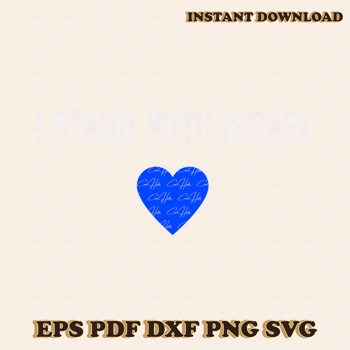 I Stand With Israel Stay Strong Israel SVG File For Cricut | Inspire Uplift