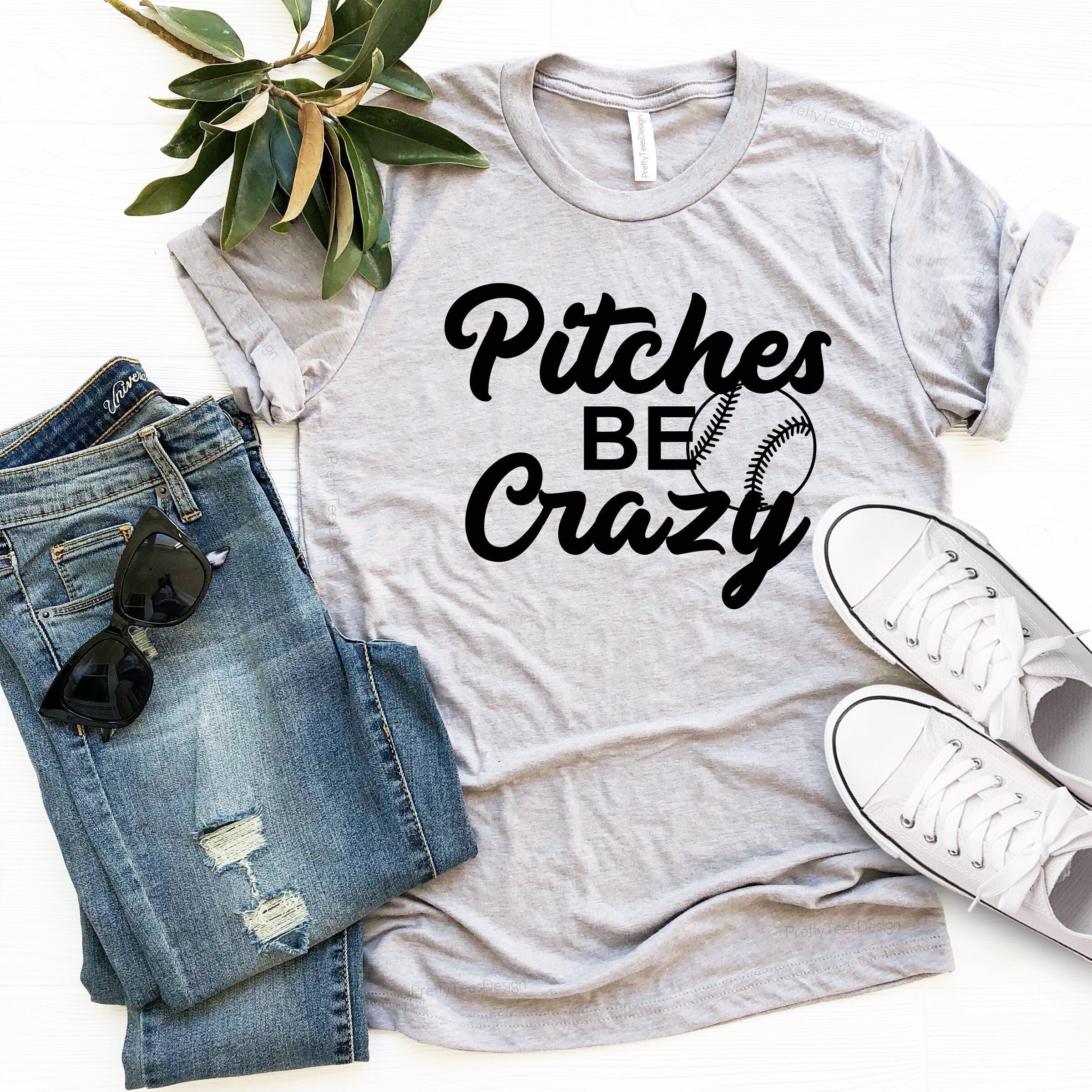 Pitches Be Crazy Shirt PNG, Softball Shirt PNG, Funny Sports - Inspire ...