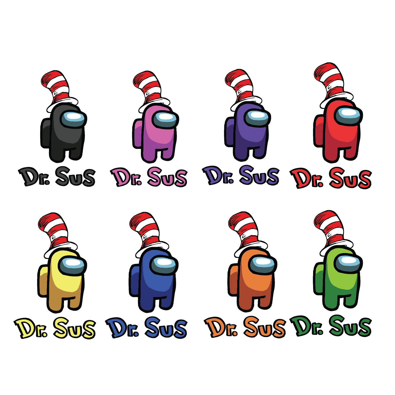 Dr Sus Among Us SVG Digital File, Dr Seuss Among Us svg, Dr | Inspire ...