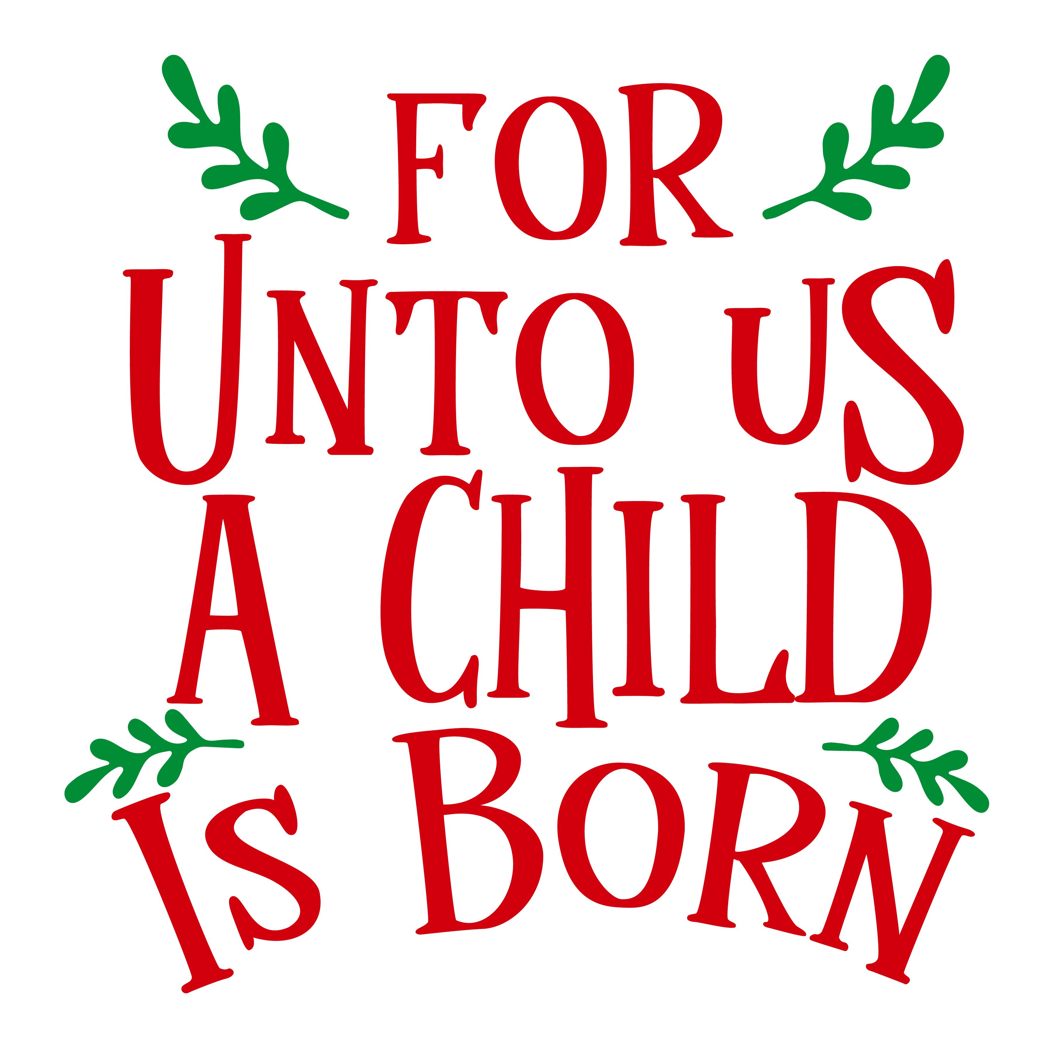 For Unto Us A Child Is Born Svg, Christmas Svg, Cut File For | Inspire ...