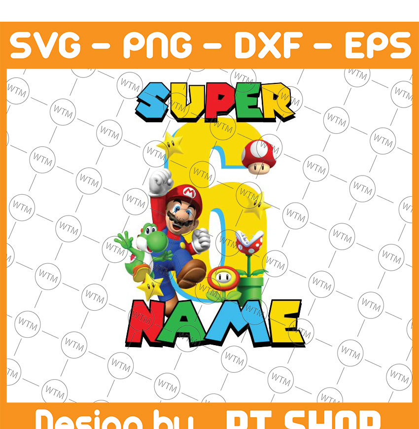 Personalized Name And Age Super Mario Birthday Png, Custom M | Inspire ...