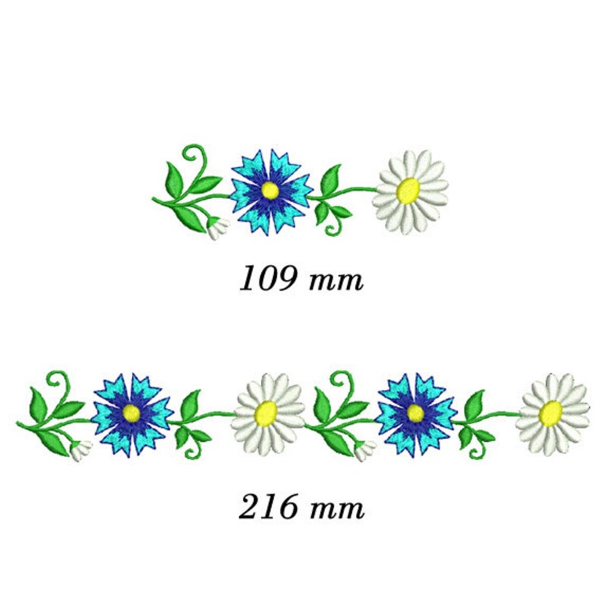 Flower embroidery design. Flower Border embroidery design. F | Inspire ...