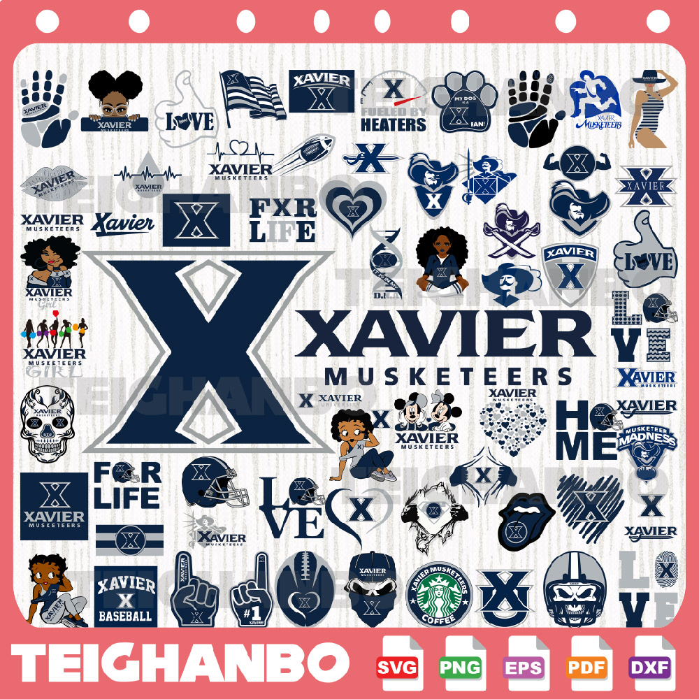 67 Files Xavier Musketeers Team Bundle Svg, Xavier Musketeer - Inspire ...