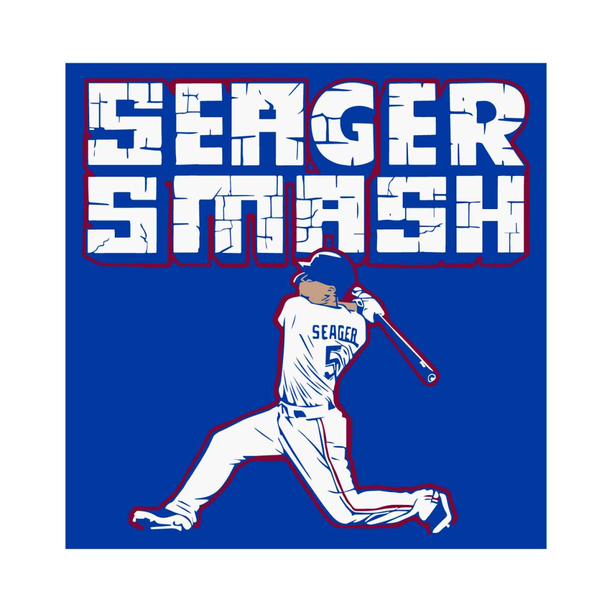 Vintage Corey Seager Smash SVG Graphic Design File - Inspire Uplift