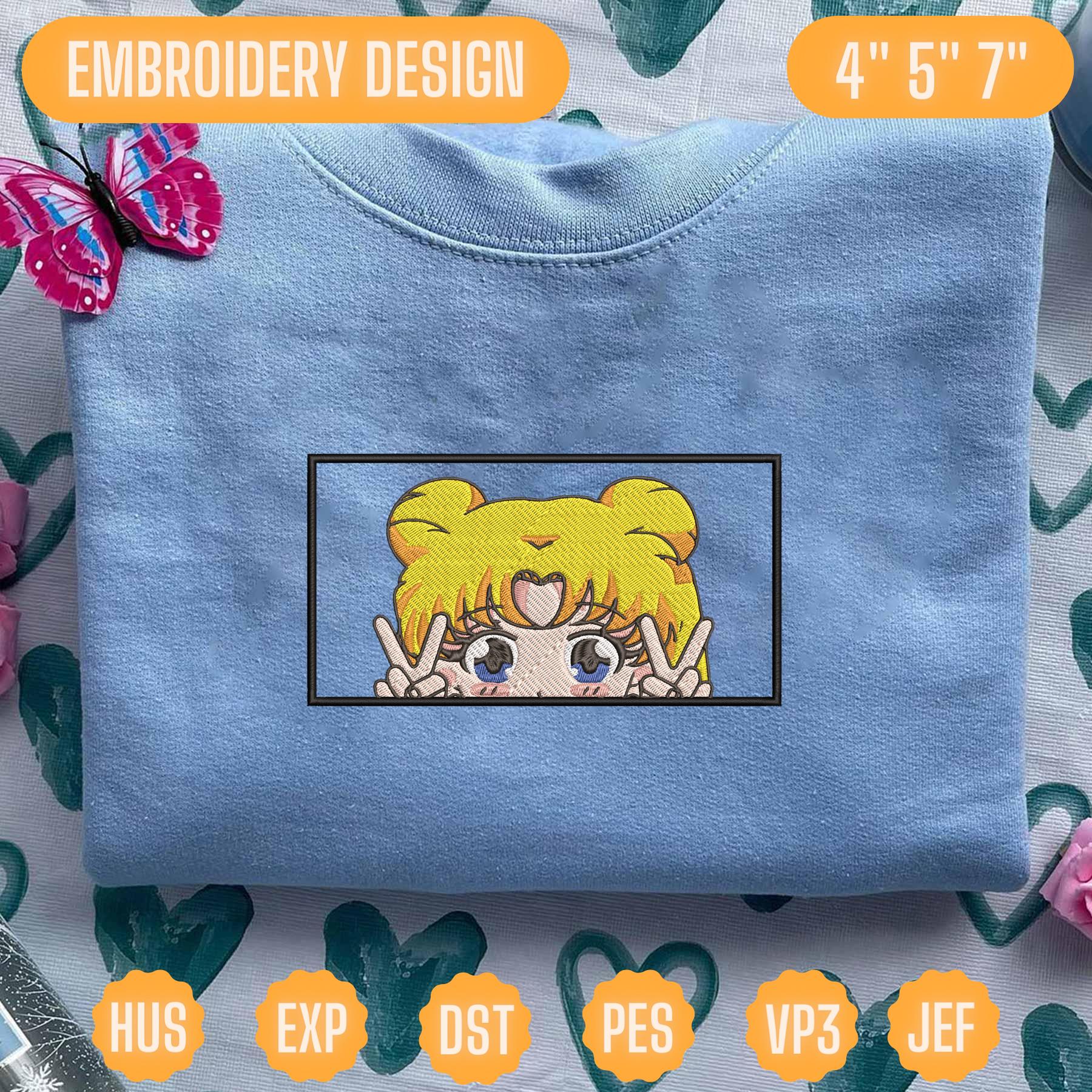 Cute Girl Anime Embroidery Designs, Inspired Anime Embroider | Inspire ...