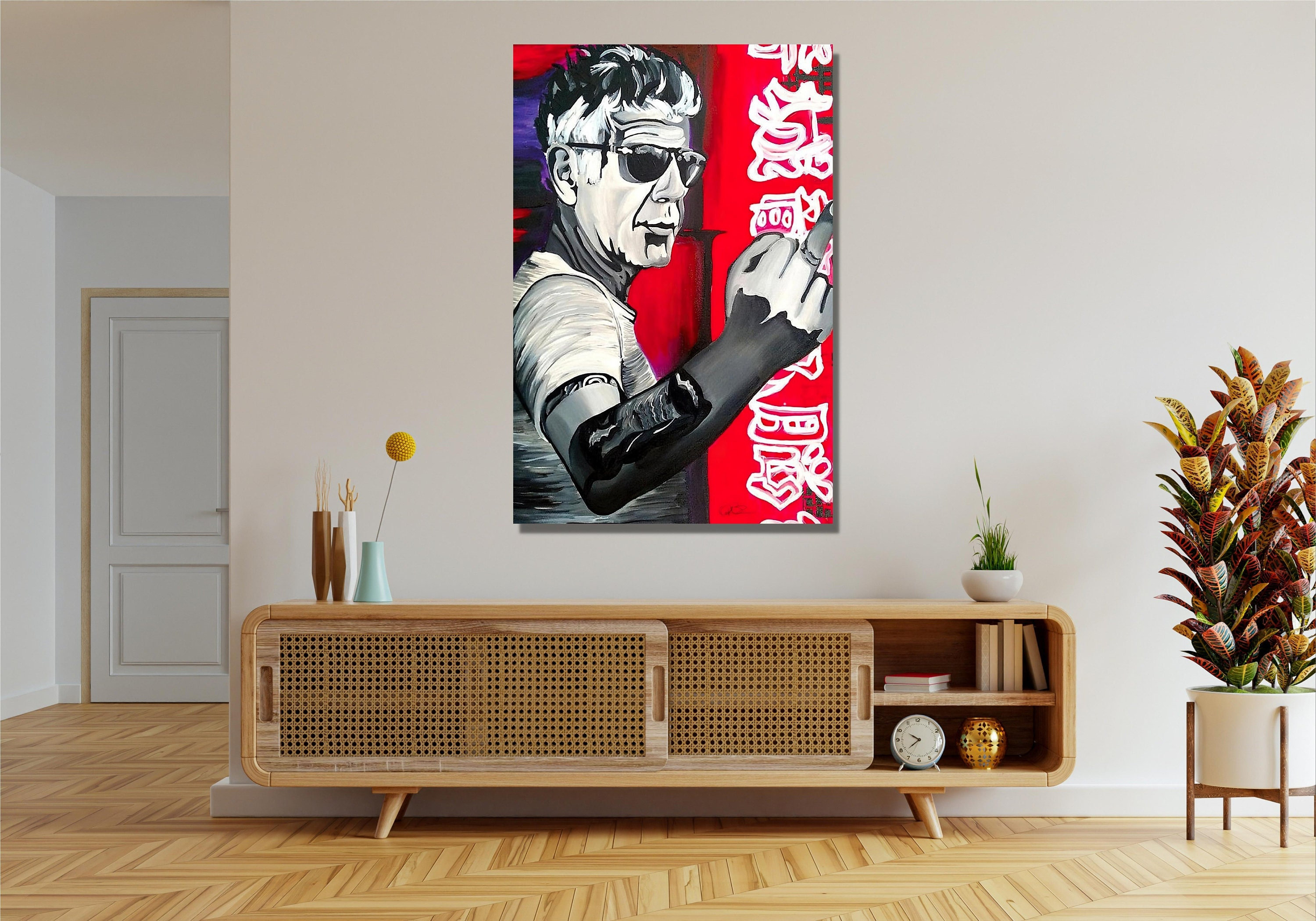 Anthony Bourdain Middle Finger Ready To Hang Canvas,Anthony | Inspire ...