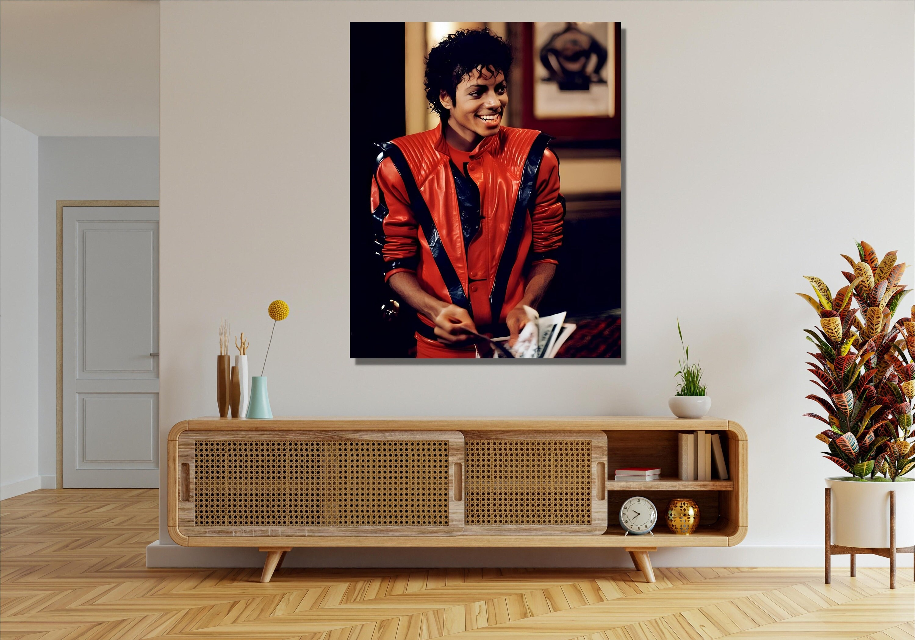 Michael Jackson Red Jacket Ready To Hang Canvas,Michael Jack | Inspire ...