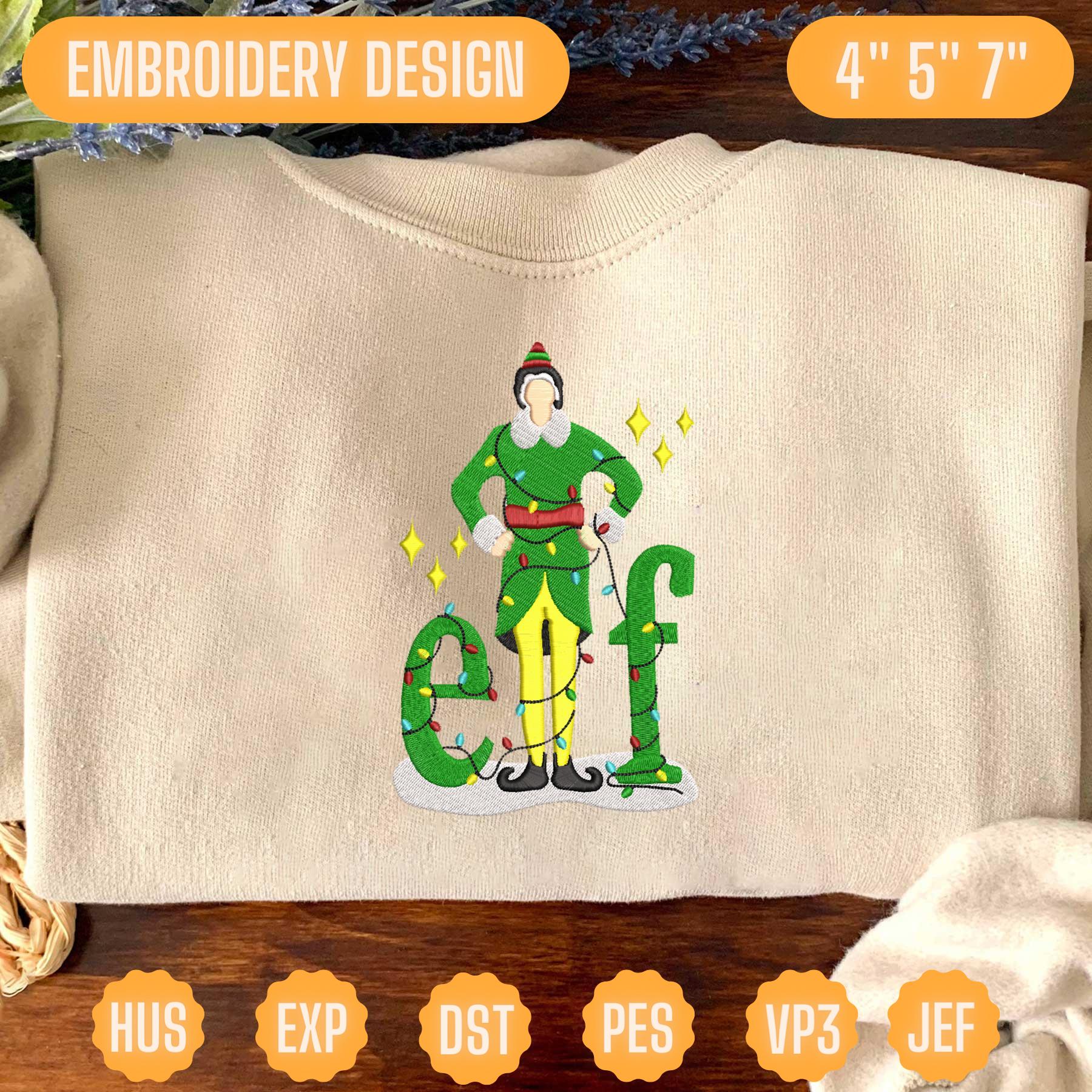 Christmas Embroidery Designs, Elf The Movies Embroidery, Elf | Inspire ...