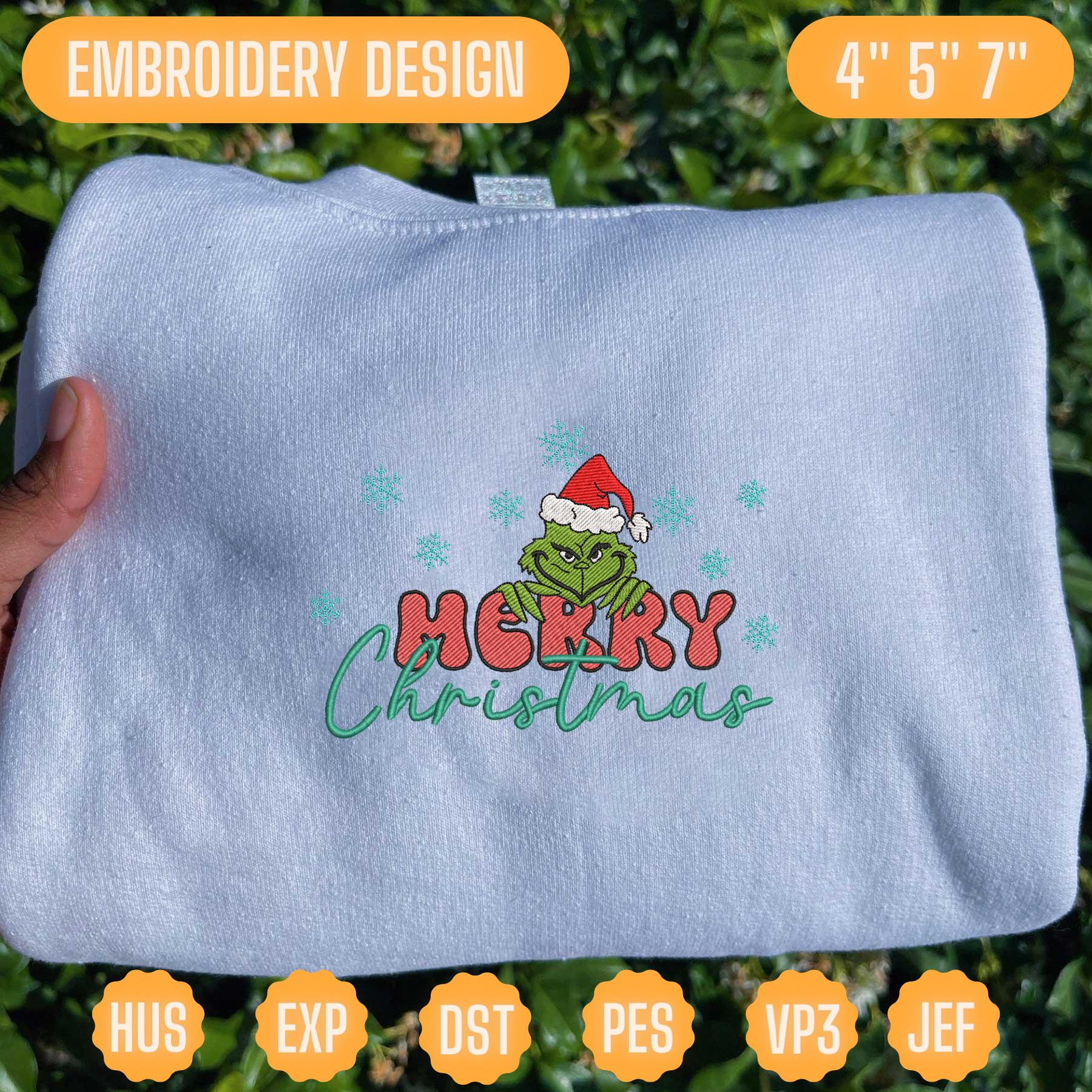 Christmas 2023 Embroidery Machine Design, Green Monster Merr | Inspire ...