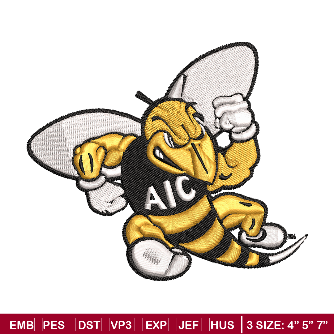 AIC Yellow Jackets embroidery design, AIC Yellow Jackets emb | Inspire ...