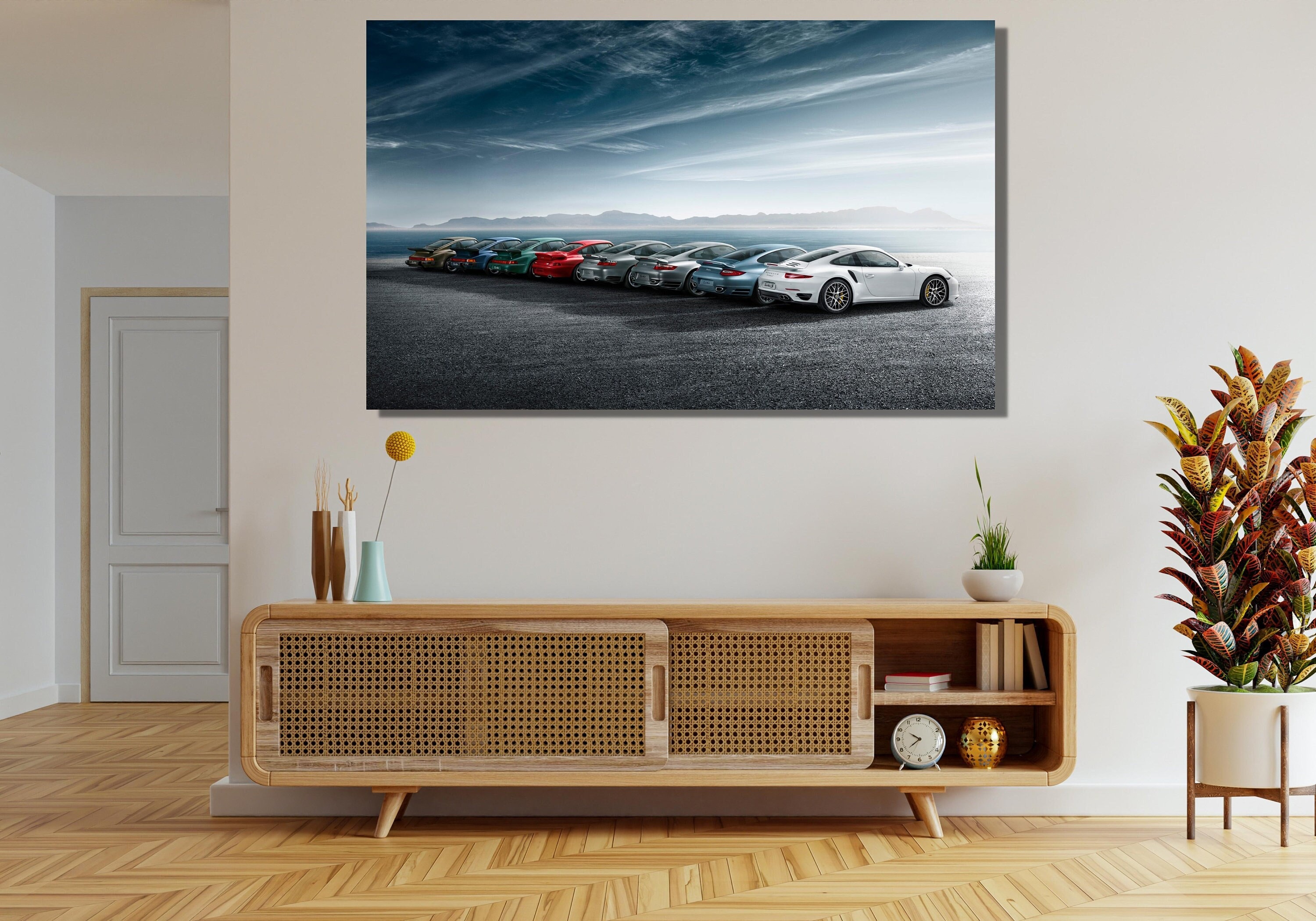 Porsche Series Showroom Ready To Hang Canvas,Green Black Red | Inspire ...