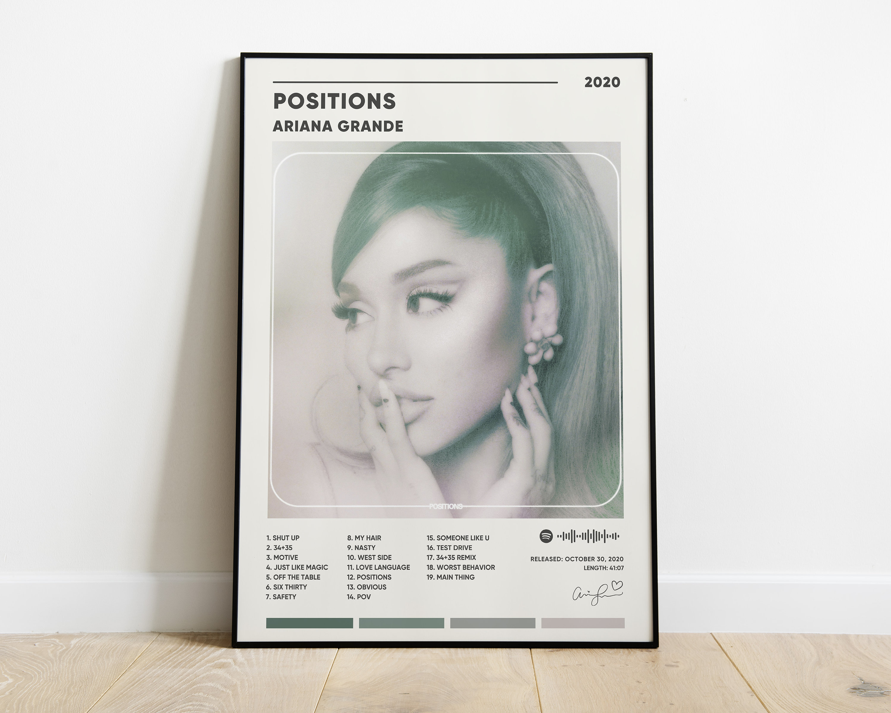 Ariana Grande Positions Album Cover Poster, Ariana Grande Po - Inspire ...