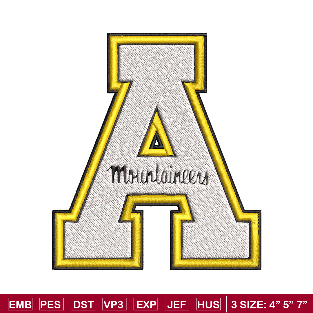Appalachian State Mountaineers embroidery design, logo embro | Inspire ...