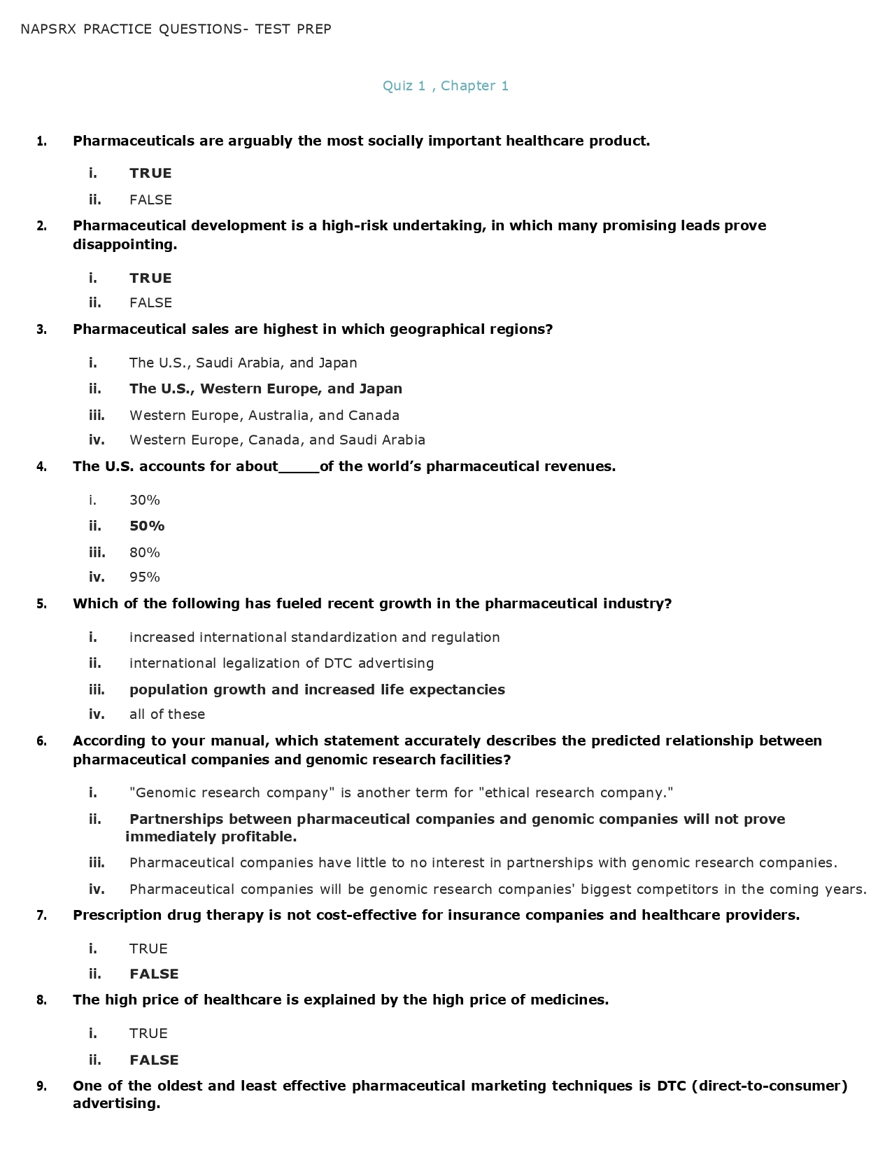 NAPSRX PRACTICE QUESTIONS - Inspire Uplift