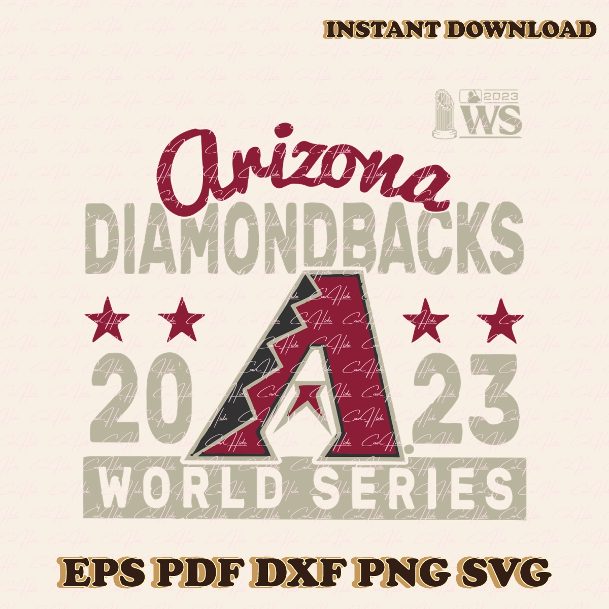 Arizona Diamondbacks 2023 World Series SVG File For Cricut - Inspire Uplift