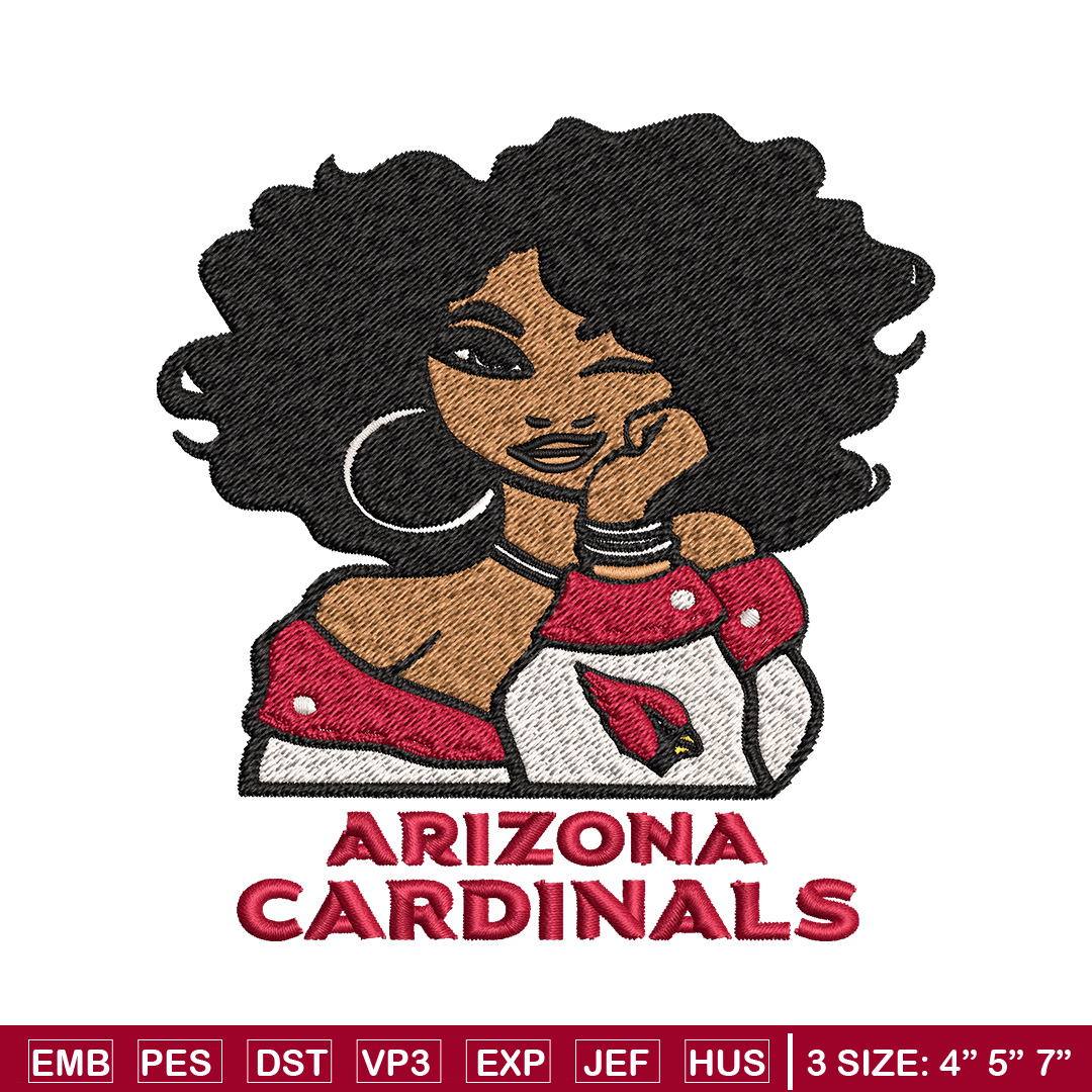 Arizona Cardinals Girl Embroidery Design, Logo Embroidery, N | Inspire ...