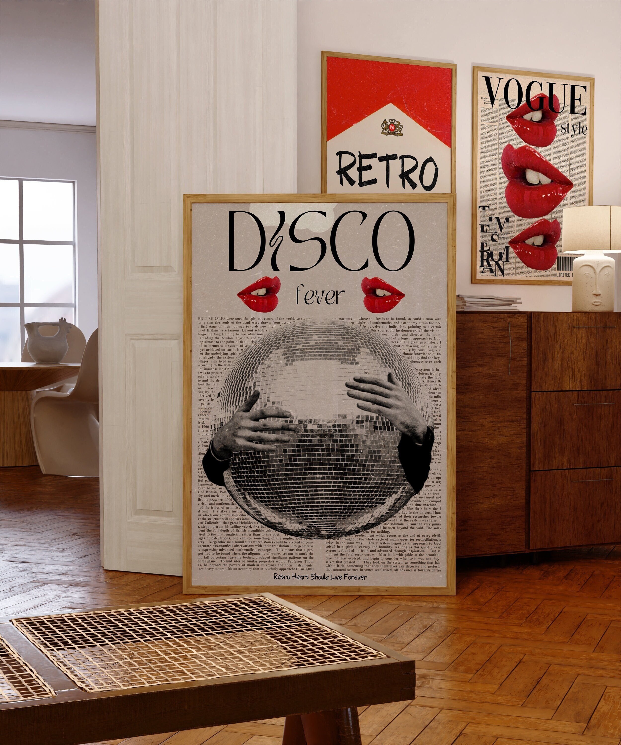 Disco Magazine Poster, 70s Wall Print, Black Wall Art, Newsp | Inspire ...