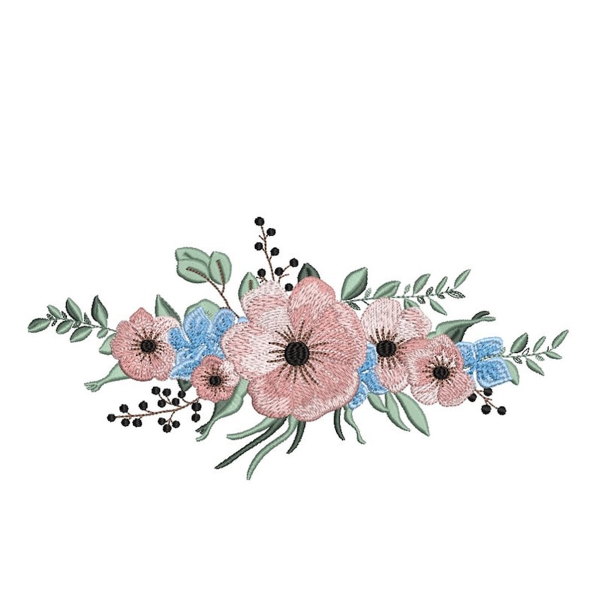 Flower machine embroidery design, 3 sizes, Instant download | Inspire ...