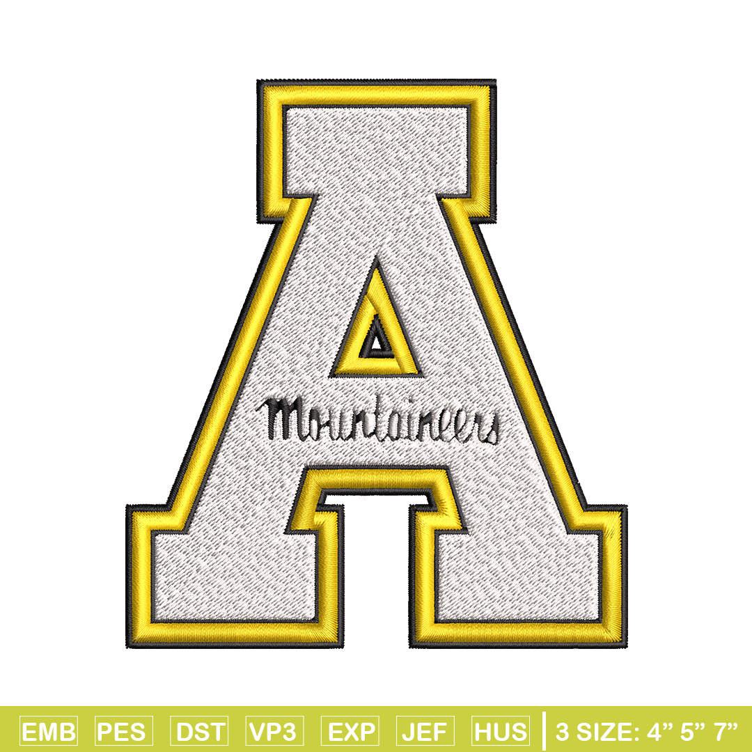 Appalachian State Mountaineers embroidery design, logo embro | Inspire ...