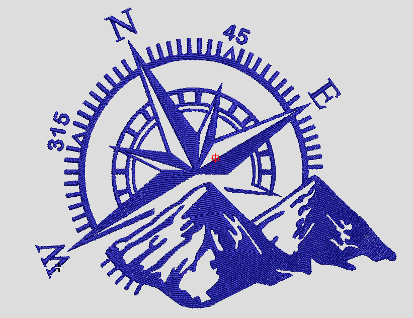 Compass Machine Embroidery Design, Instant Download in 2 dif | Inspire ...