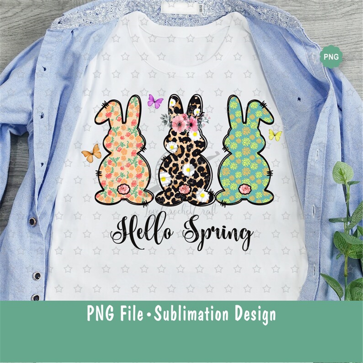 Hello Spring Png, Floral Bunny Png, Spring shirt Png, Flower - Inspire ...