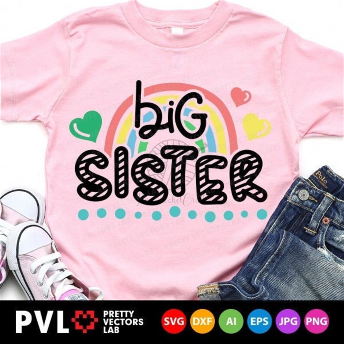 Big Sister Svg, Rainbow Svg, Sister Cut Files, Siblings Svg | Inspire ...