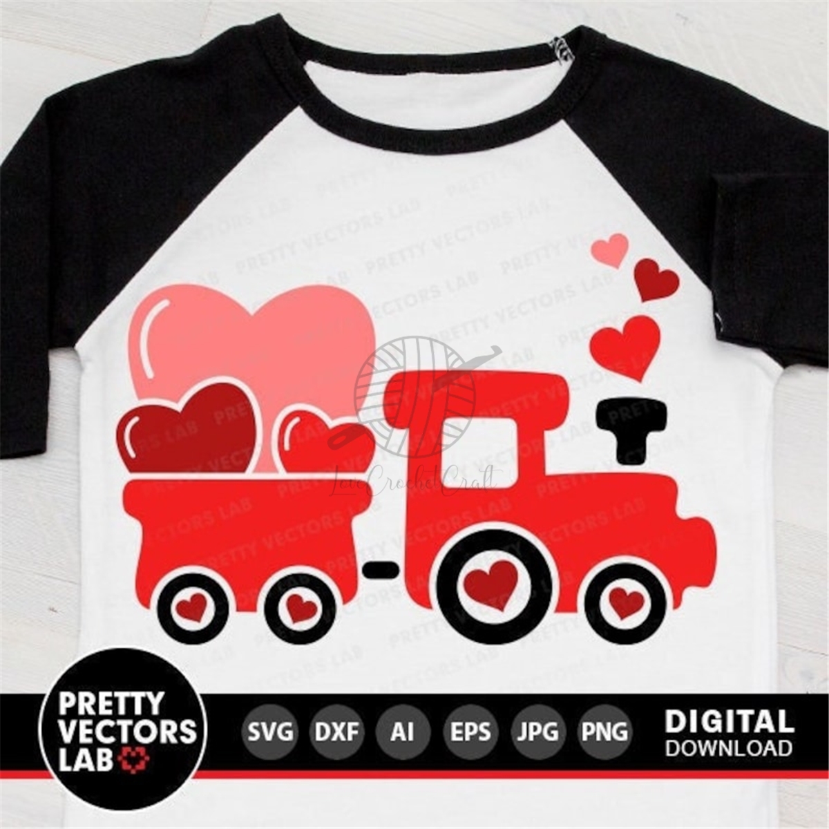 Valentine Train with Hearts Svg, Valentine's Day Svg, Dxf, E | Inspire ...