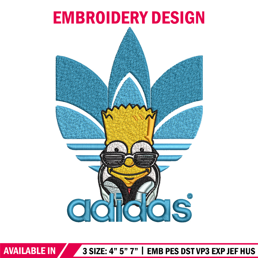 Bart simpson adidas Embroidery Design,Adidas Embroidery, Bra | Inspire ...