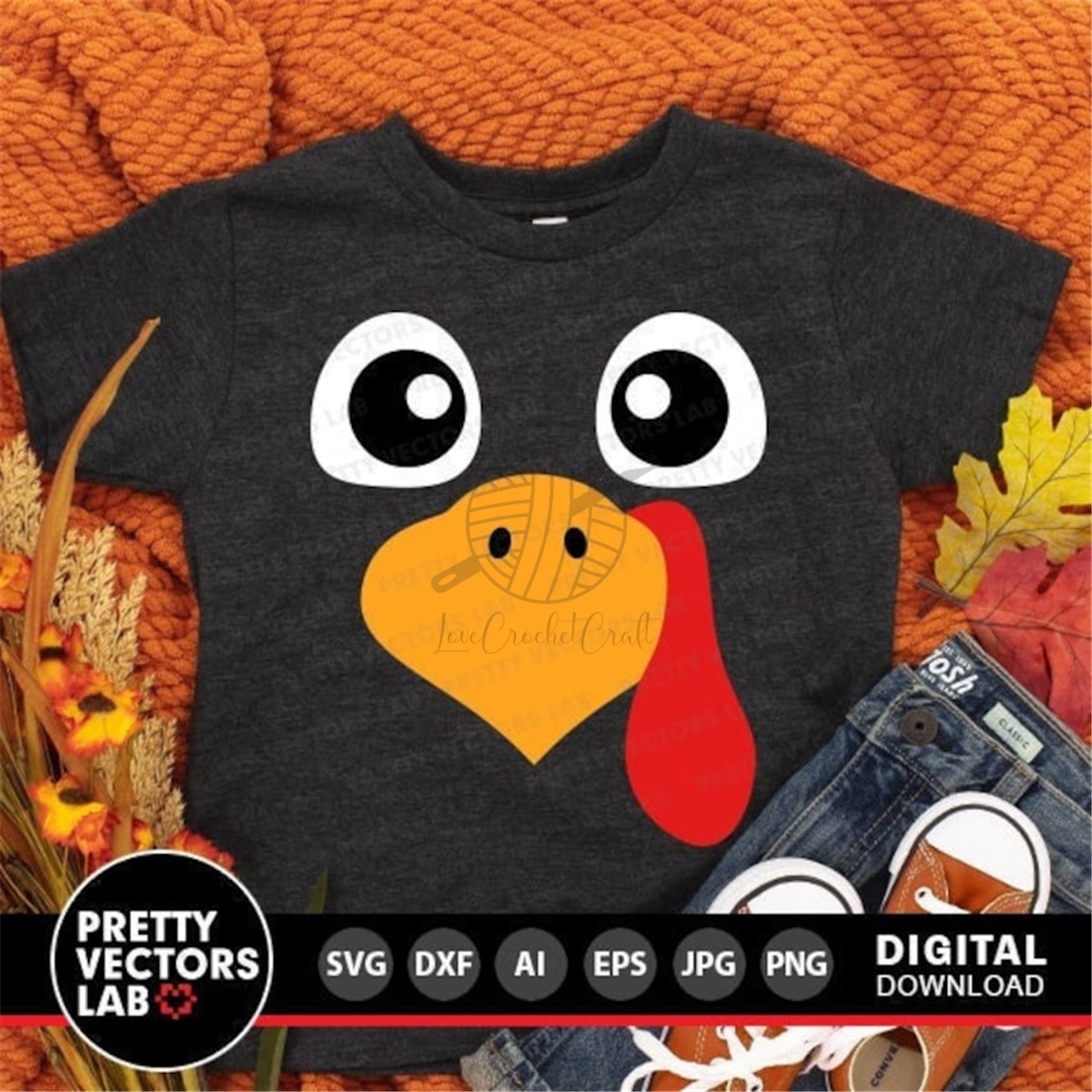 Turkey Face Svg, Cute Turkey Svg, Thanksgiving Svg, Dxf, Eps | Inspire ...