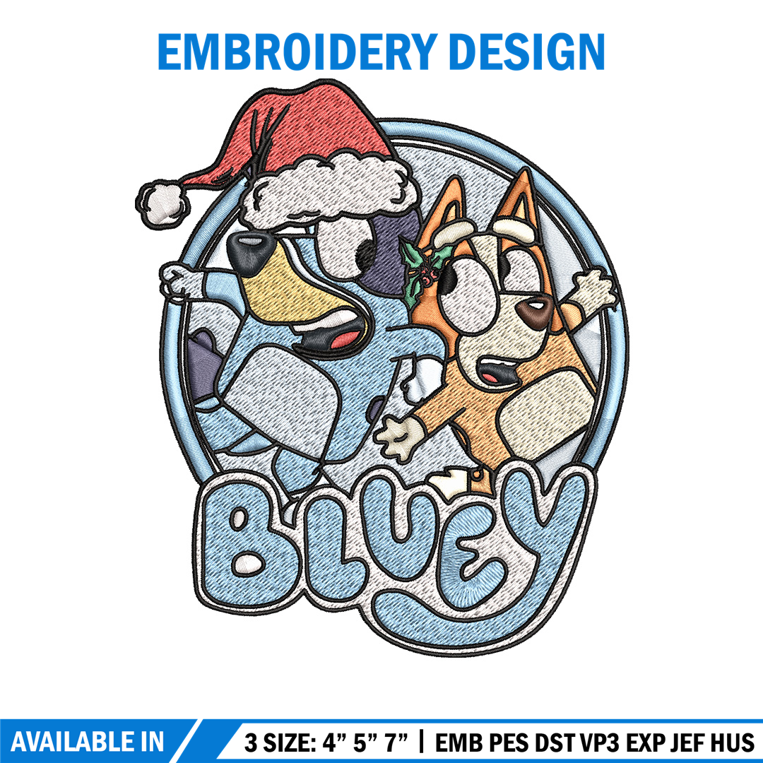 Bluey circle Embroidery Design, Bluey Embroidery, Embroidery | Inspire ...