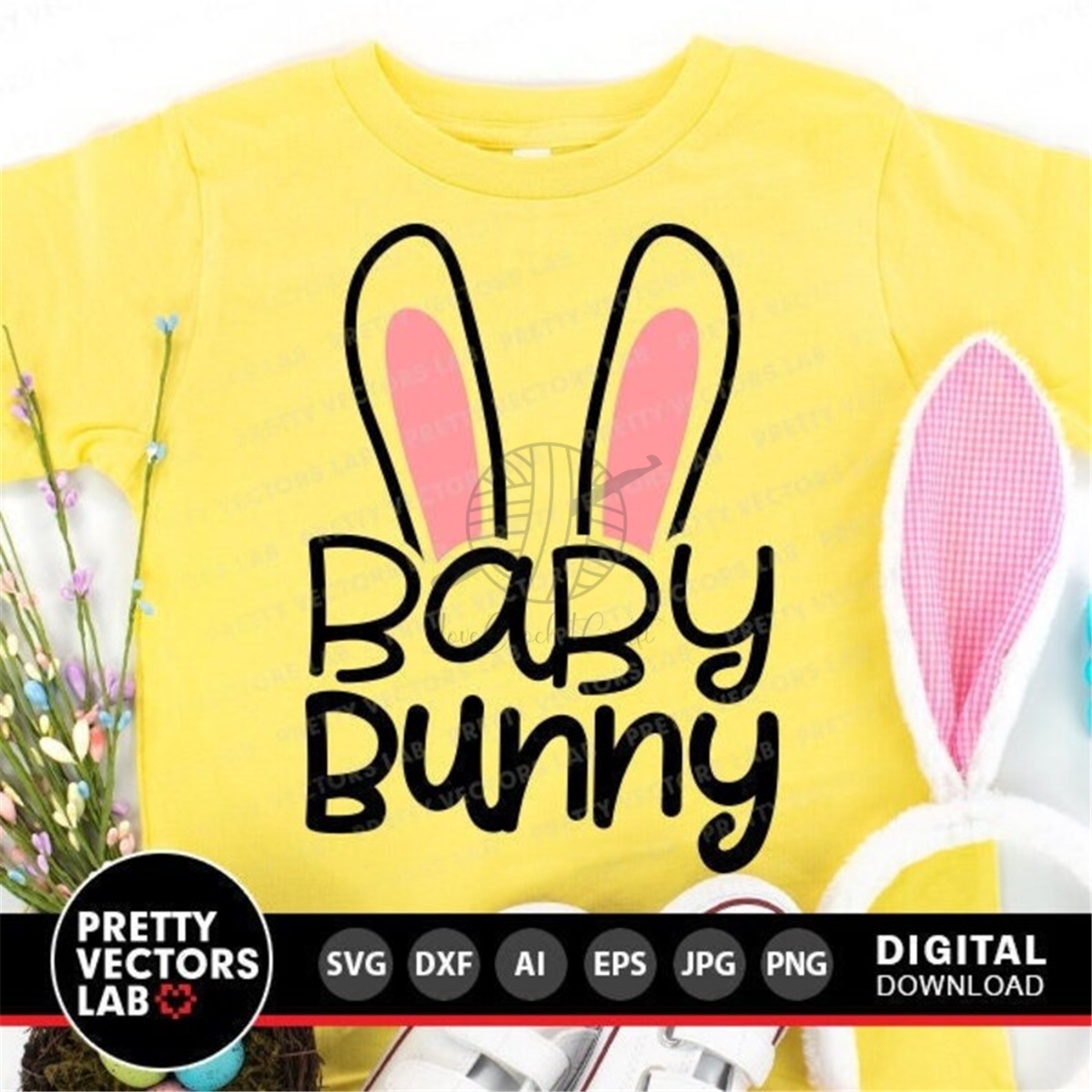 Baby Bunny Svg, Easter Svg, Bunny Ears Cut Files, Baby Girl | Inspire ...