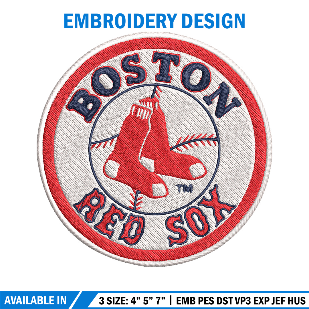 Boston Red Sox Embroidery Design, Logo Embroidery, MLB Embro | Inspire ...