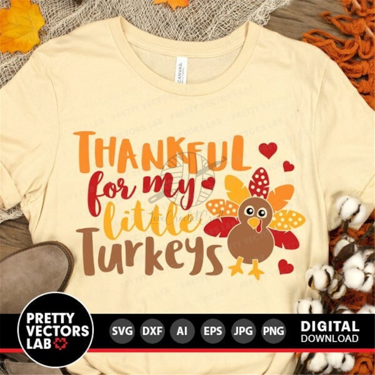Thankful For My Little Turkeys Svg, Turkey Cut Files, Thanks | Inspire ...