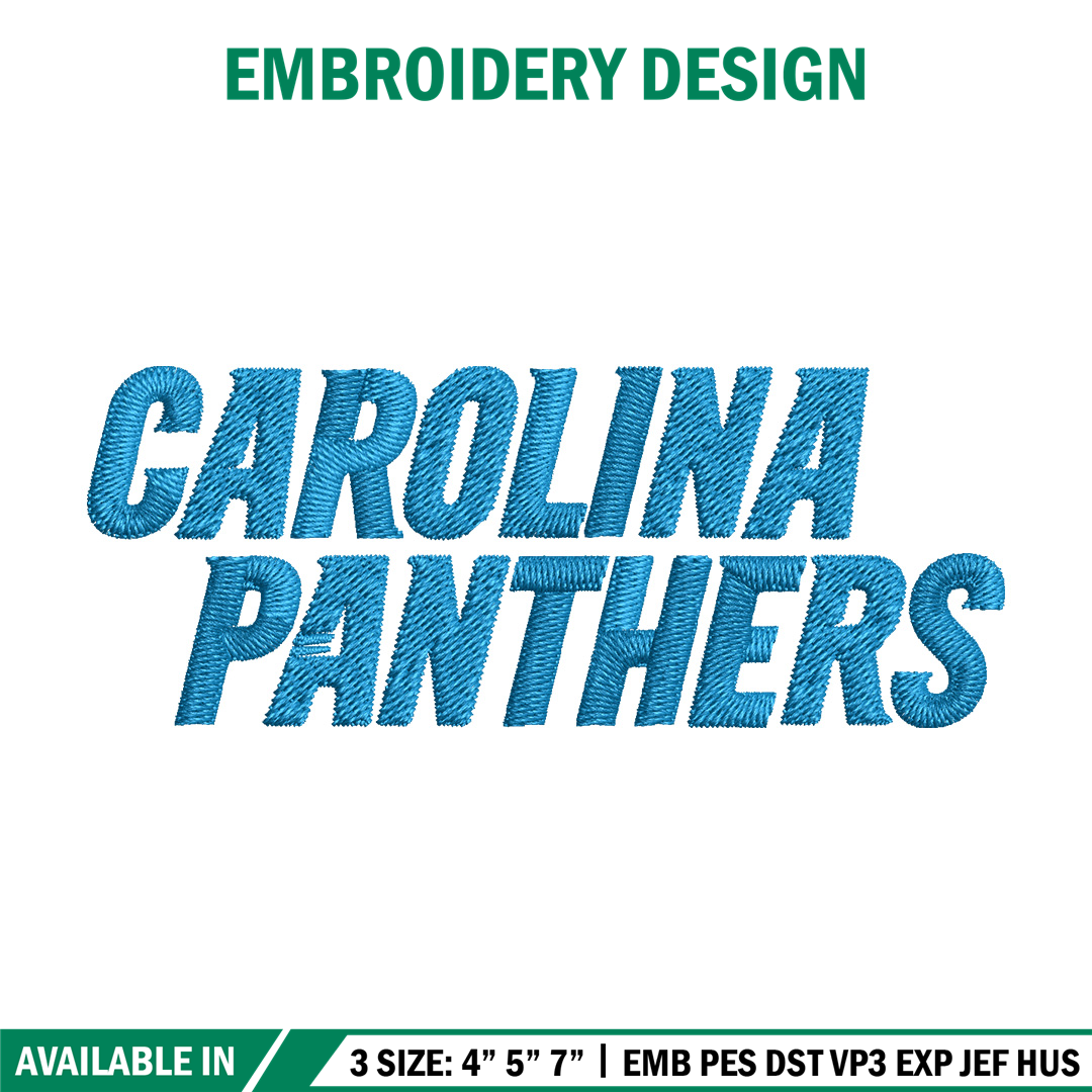 Carolina Panthers logo Embroidery, NFL Embroidery, Sport emb | Inspire ...
