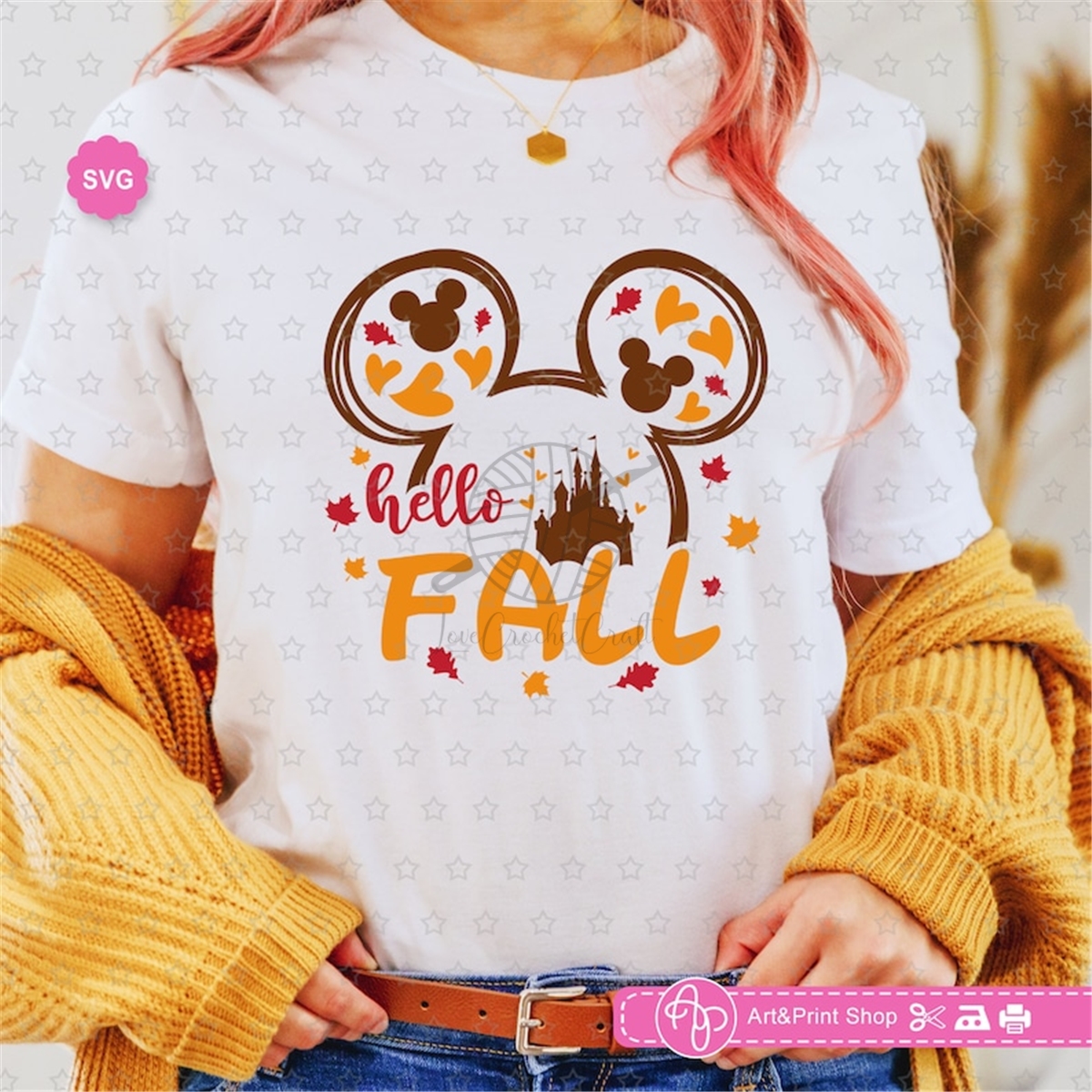 Mouse Hello Fall Svg, Fall Svg, Hello autumn Svg, Fall shirt - Inspire ...