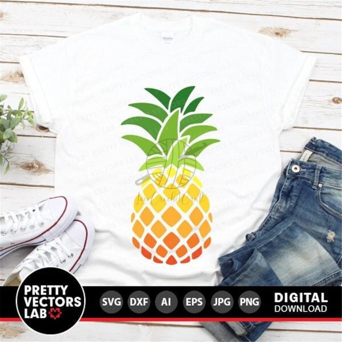 Pineapple Svg, Summer Cut Files, Beach Svg, Dxf, Eps, Png, T | Inspire ...
