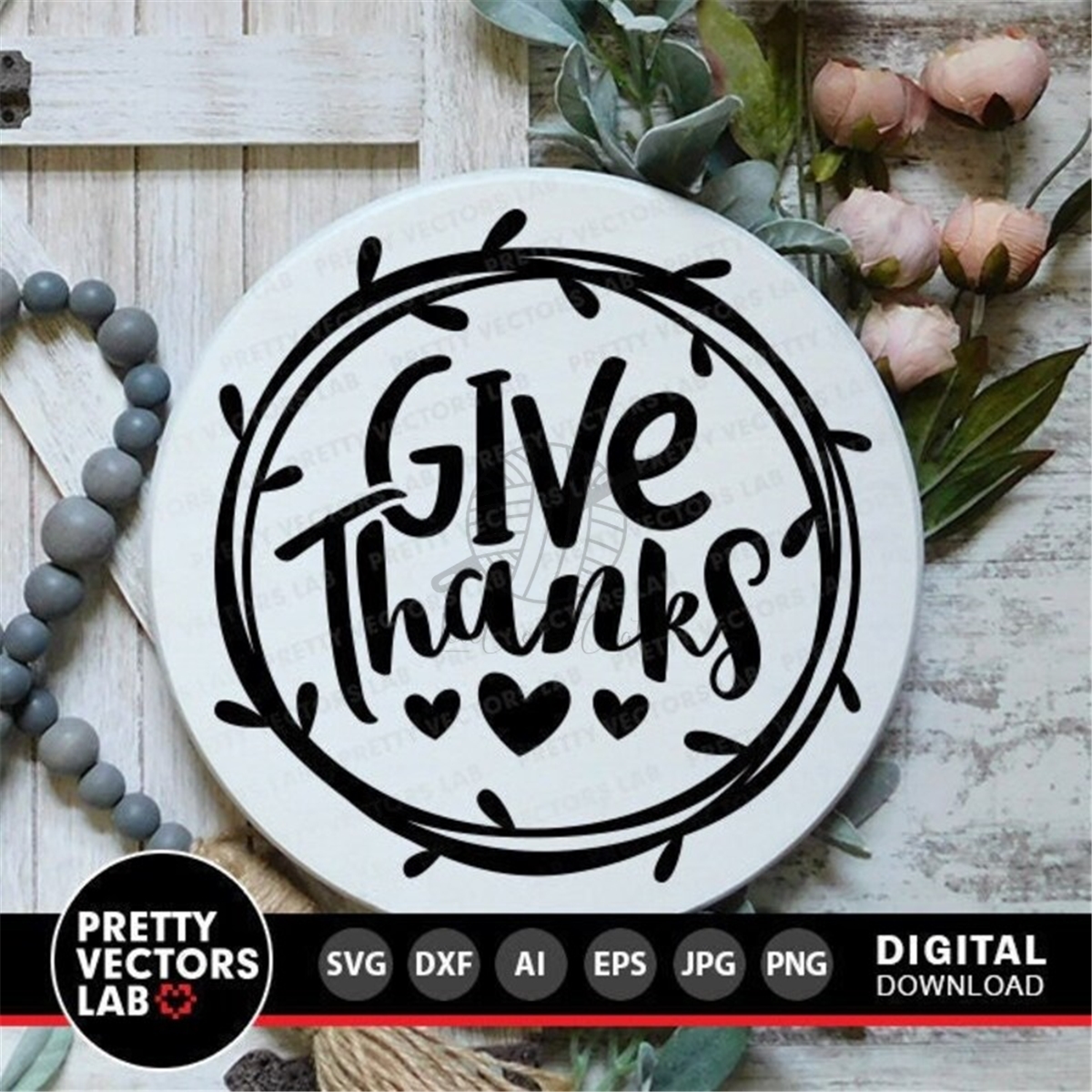 Give Thanks Svg, Fall Sign Cut File, Thankful Svg, Thanksgiv | Inspire ...