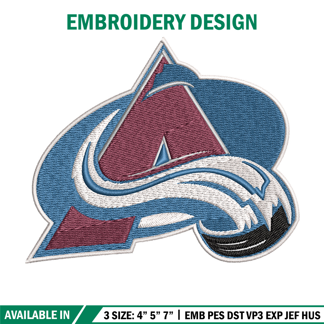 Colorado Avalanche Embroidery Design, Logo Embroidery, NHL E | Inspire ...