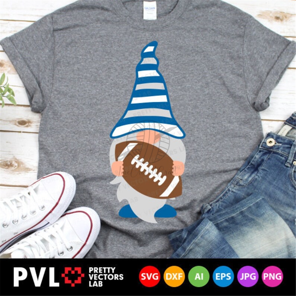 Football Svg, Football Gnome Svg, Cute Gnome Svg Dxf Eps Png - Inspire ...