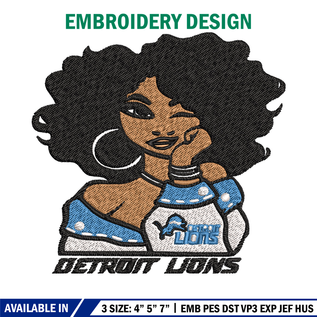 Detroit Lions embroidery design, NFL girl embroidery, Detroi | Inspire ...