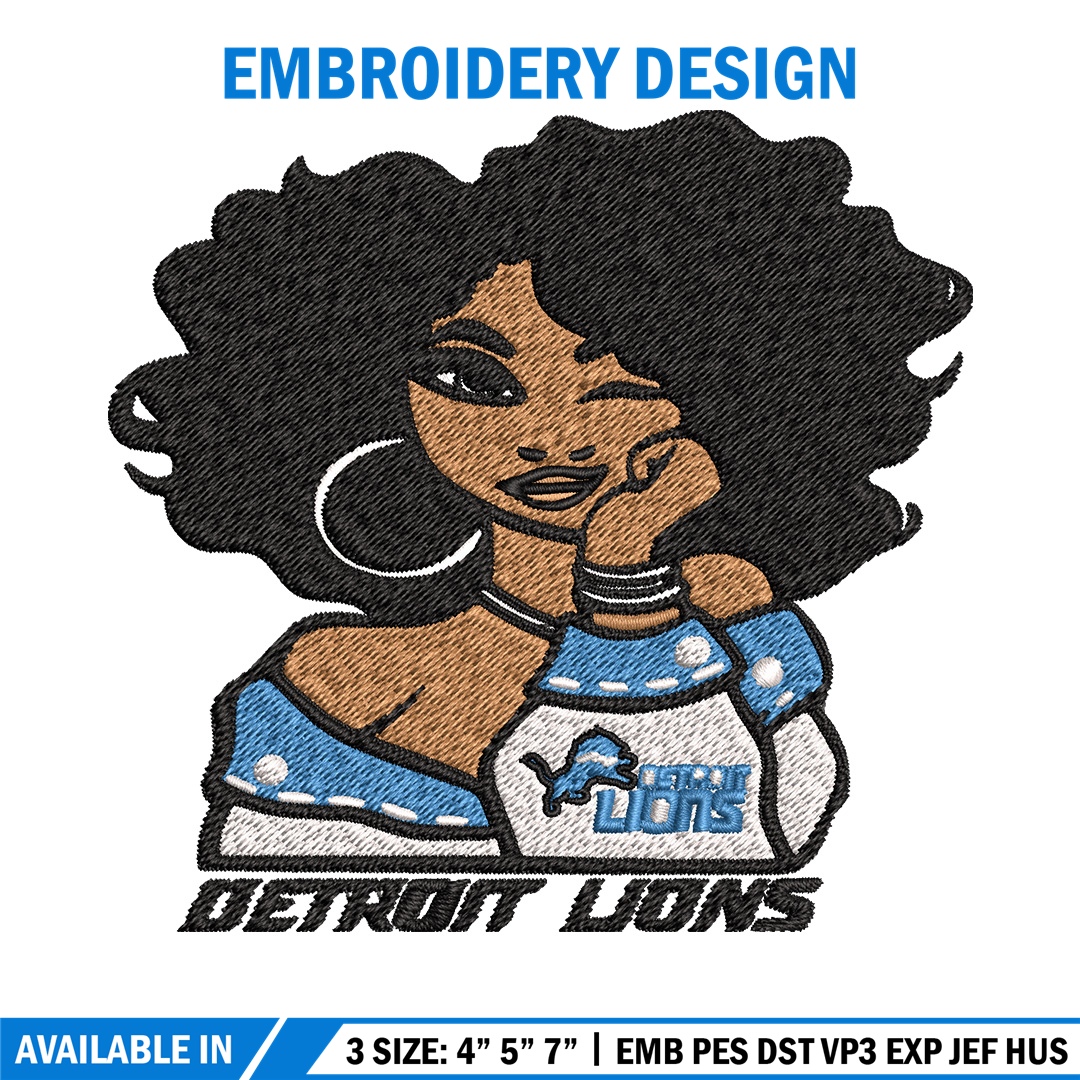 Detroit Lions embroidery design, NFL girl embroidery, Detroi | Inspire ...