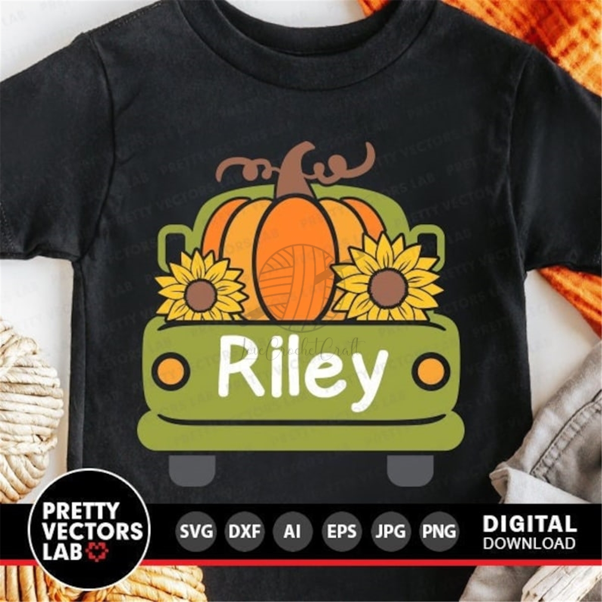 Pumpkin Truck Svg, Truck with Sunflowers Svg, Fall Cut Files | Inspire ...