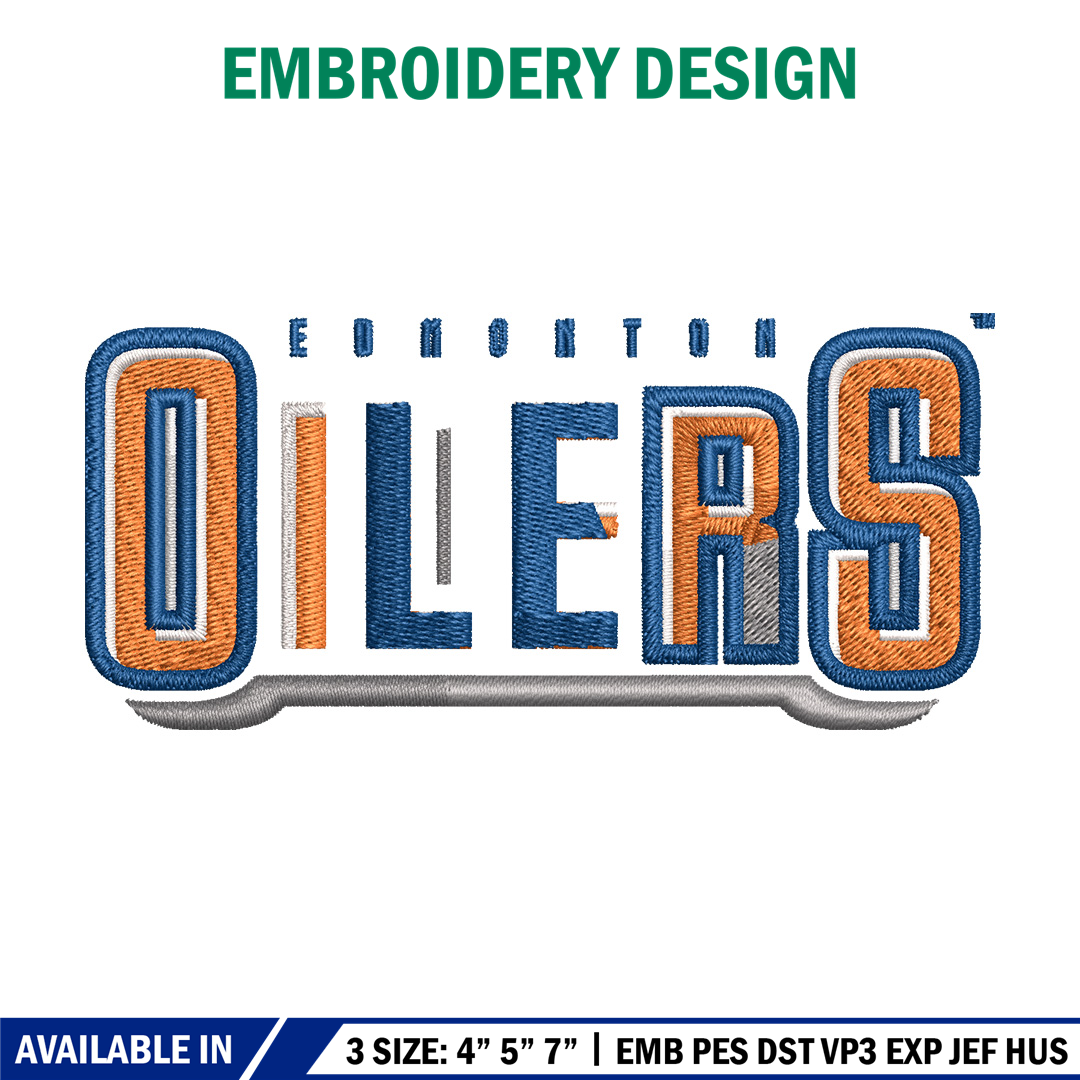 Edmonton Oilers logo Embroidery, NHL Embroidery, Sport embro | Inspire ...