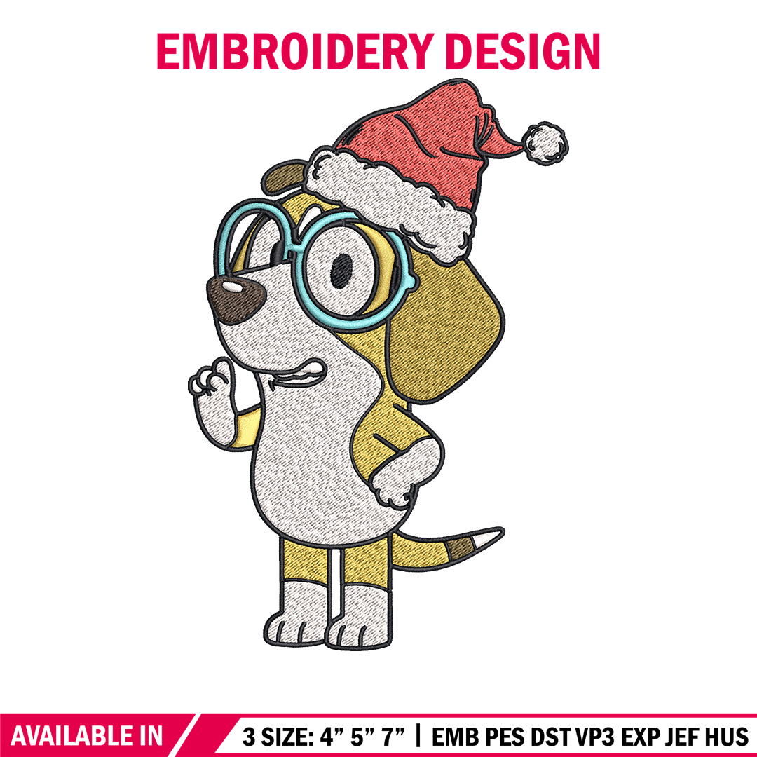 Honey chrismas Embroidery Design, Bluey Embroidery, Embroide - Inspire ...