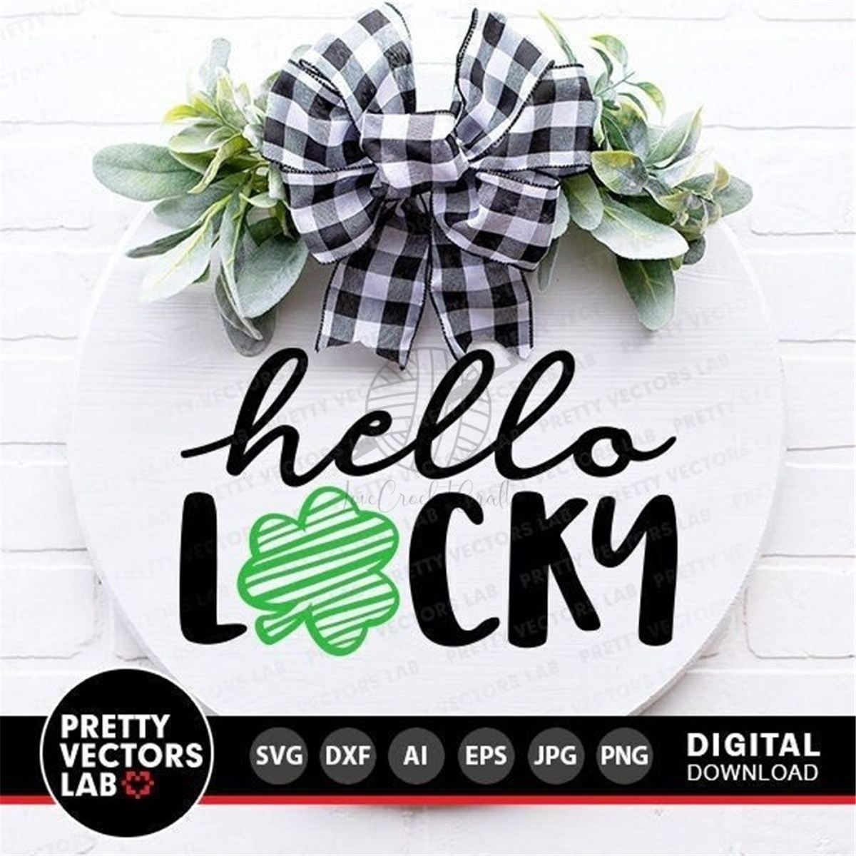 Hello Lucky Svg, St. Patrick's Day Cut Files, Door Hanger Sv | Inspire ...