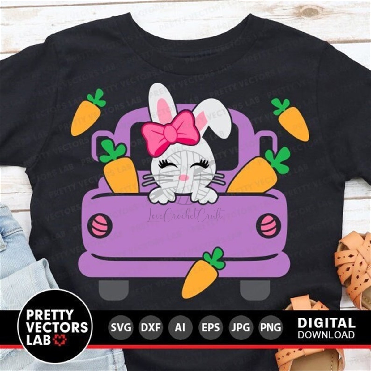 Bunny Svg, Easter Svg, Easter Truck Cut Files, Girl Bunny in | Inspire ...