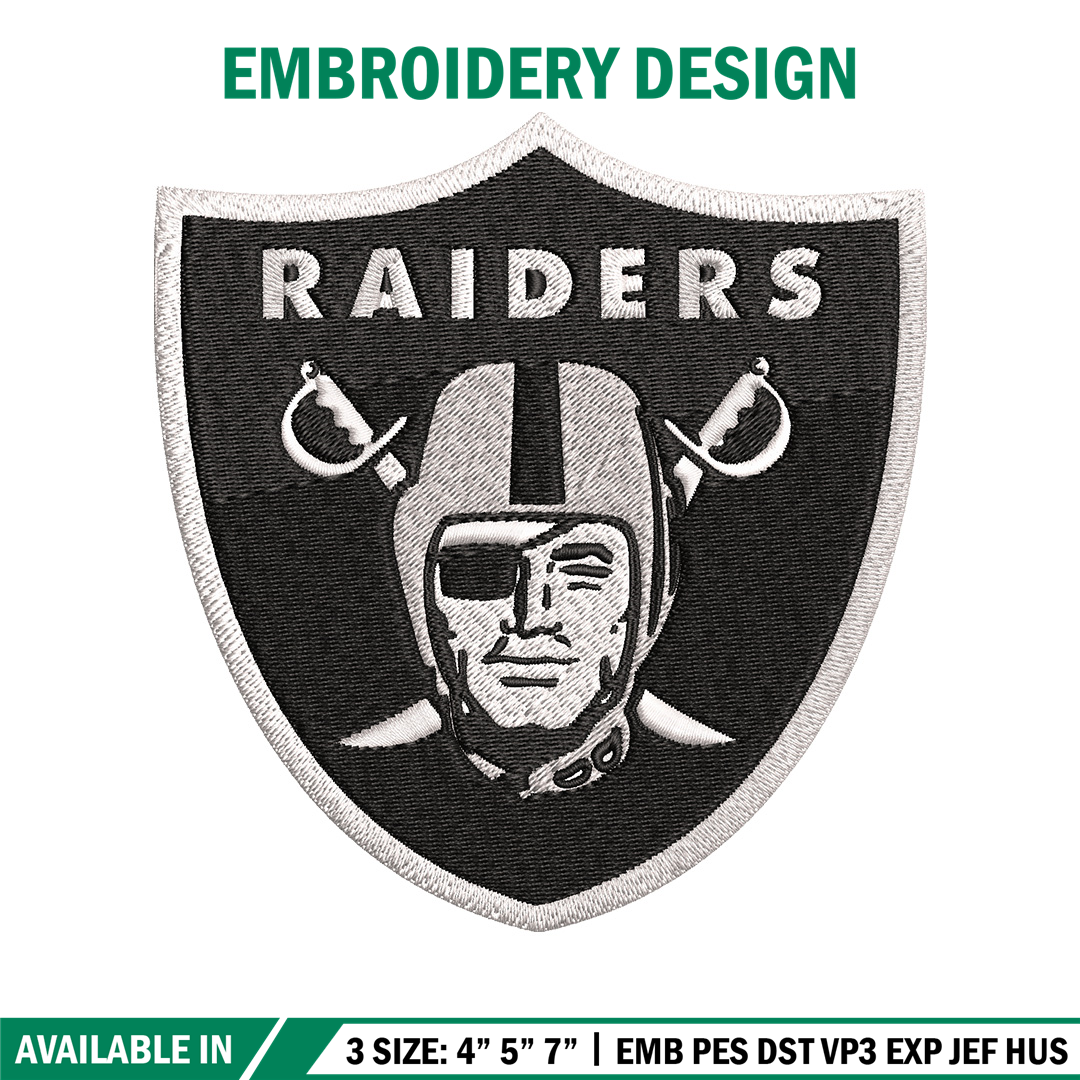 Las Vegas Raiders logo Embroidery, NFL Embroidery, Sport emb | Inspire ...